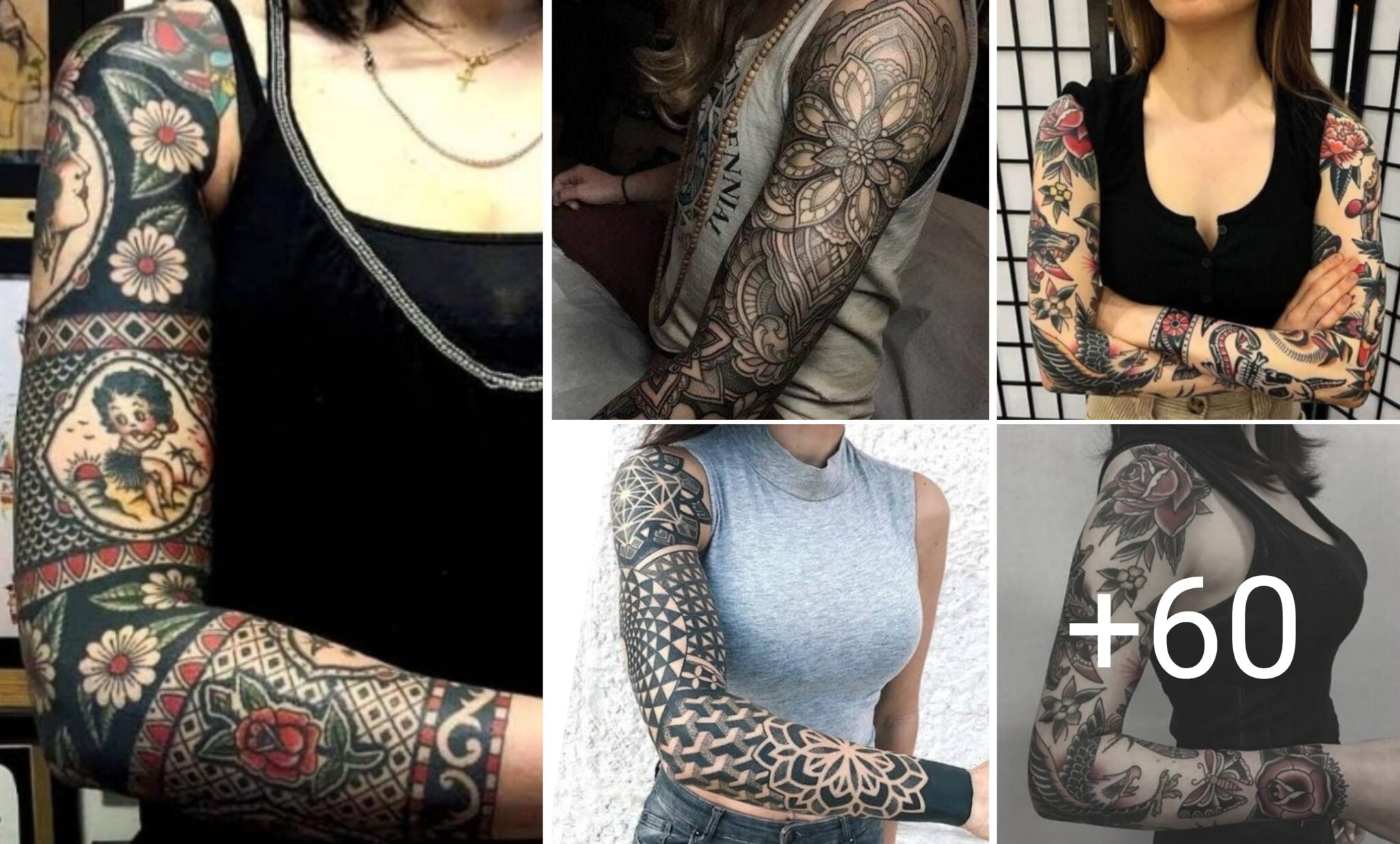 60 increíbles ideas de tatuajes en toda la manga del brazo. - Mamas con ...